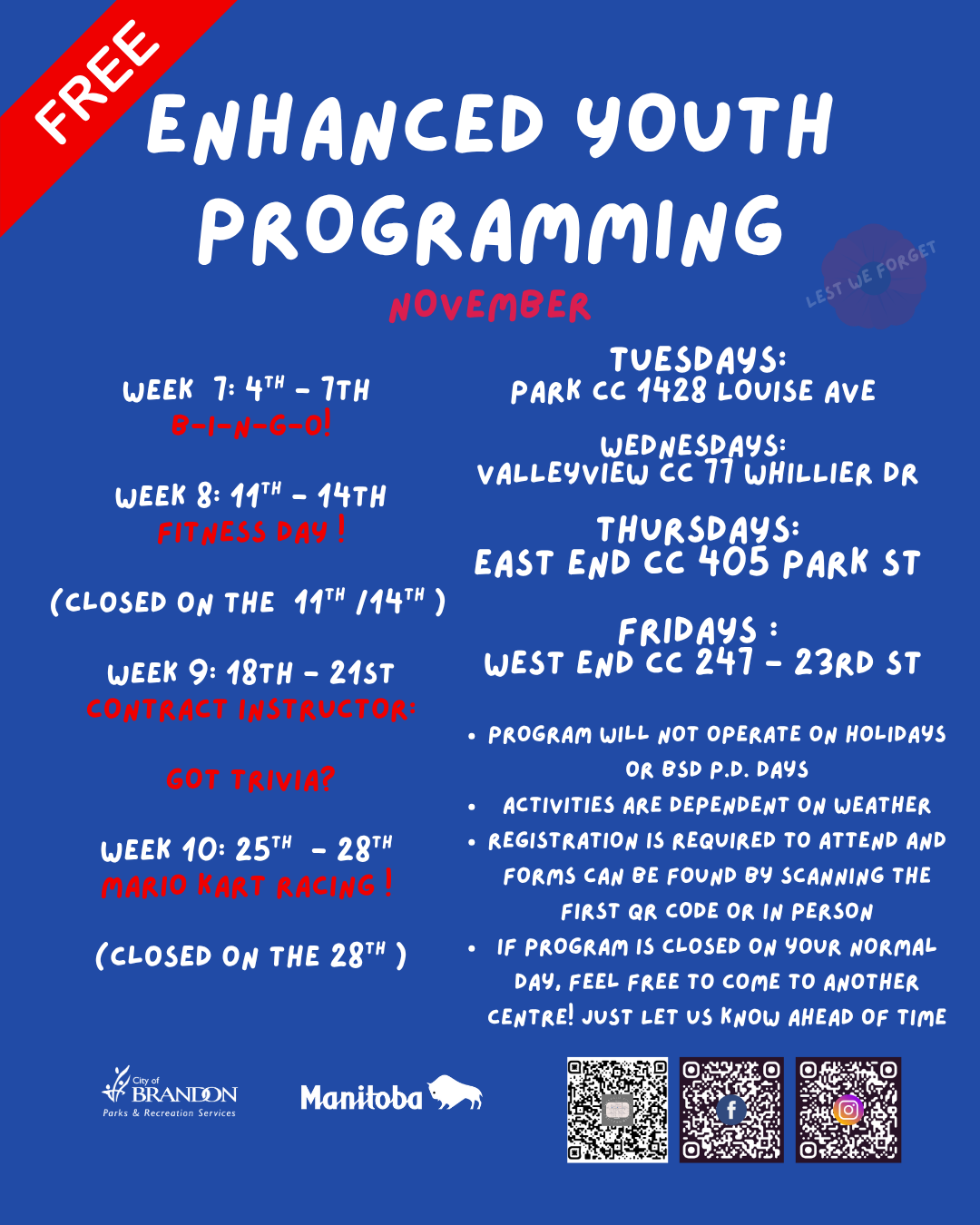 Enhanced Youth Programming | City of Brandon