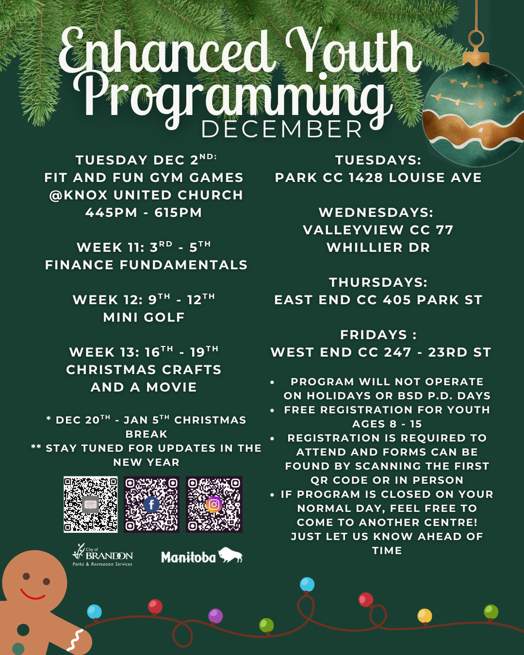 Enhanced Youth Programming | City of Brandon